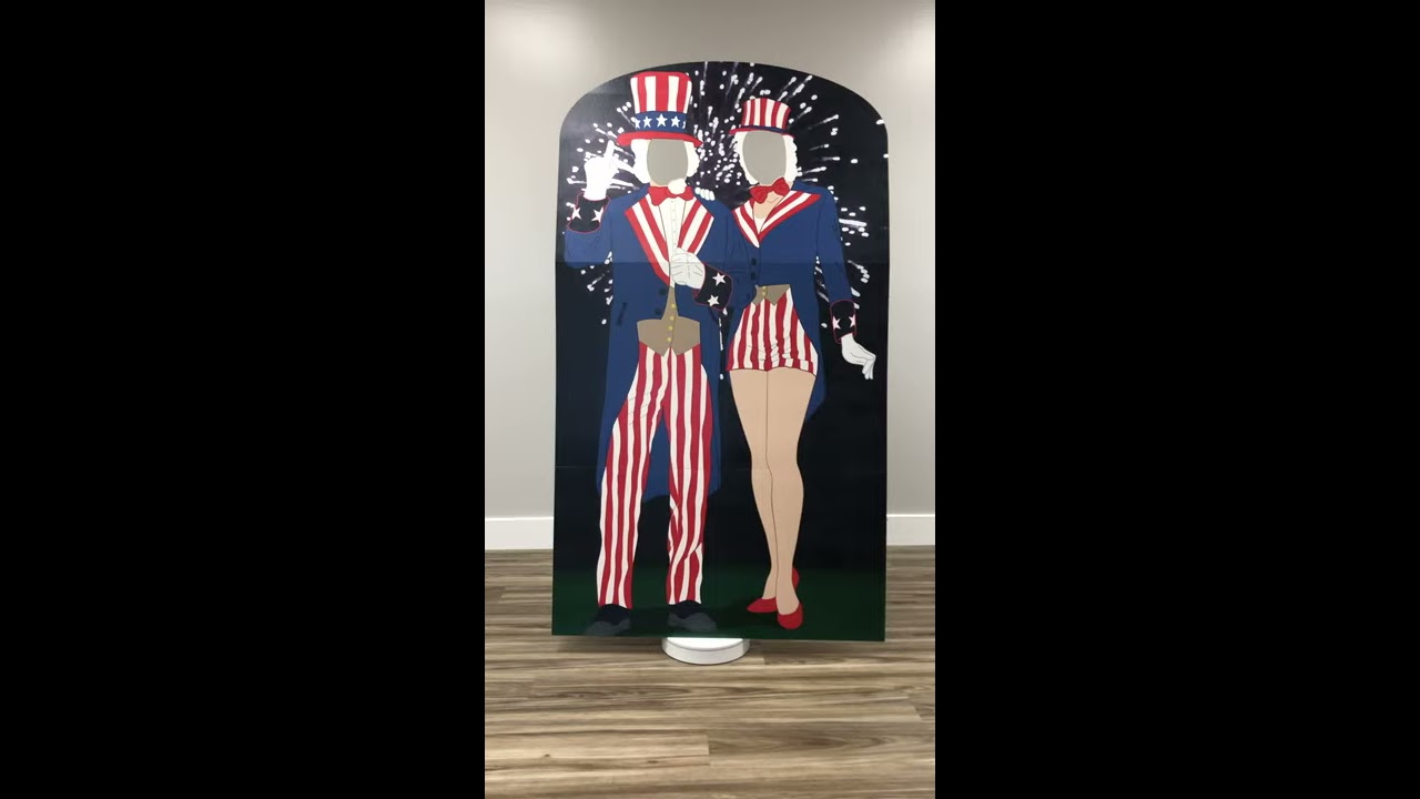 Aunt and Uncle Sam Cardboard Stand-In - YouTube