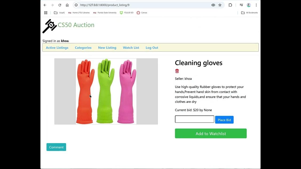 CS50 Web Programming. Project 2: Auction - YouTube