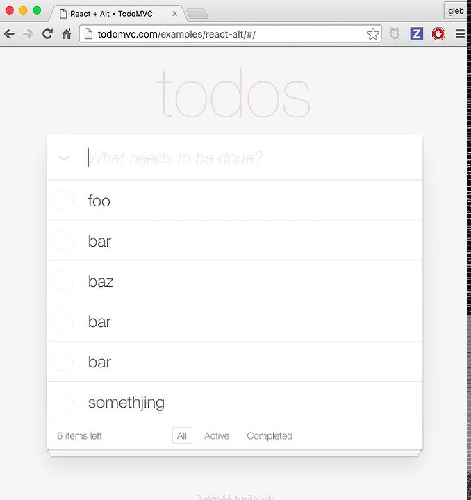 TodoMVC using ReactJs - YouTube