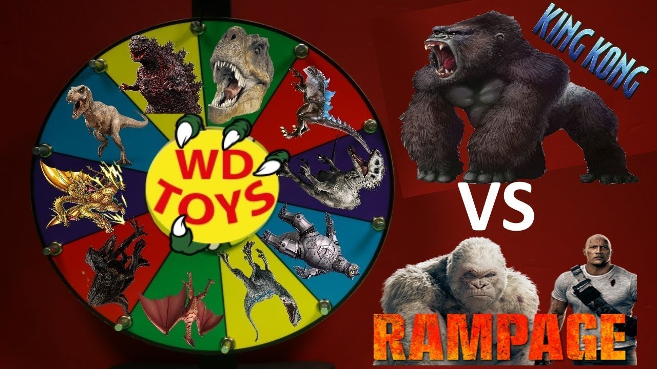 New King Kong Vs Rampage Slime Wheel Game Spooky Monster Toys Unboxing ...