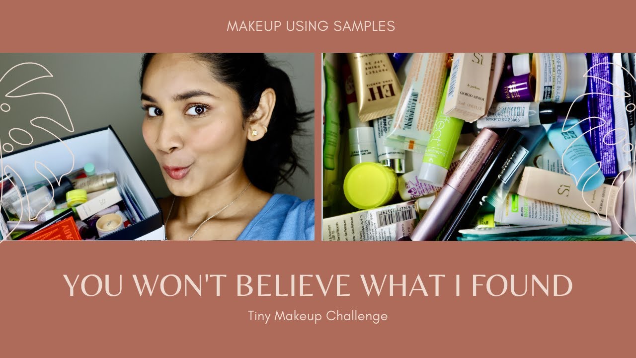 Makeup Using Samples | Simple Makeup Look Using SAMPLES | TINY MAKEUP ...