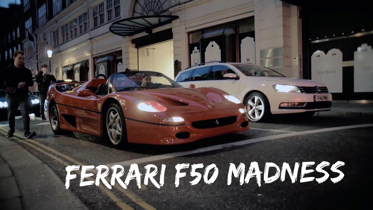 Ferrari F50 gate crashes Lamborghini Centenario - YouTube