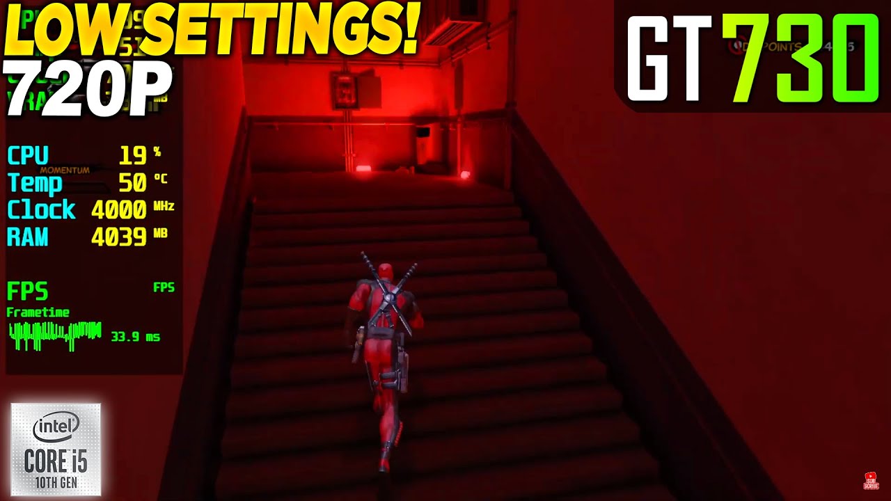 Deadpool GT 730 - 720p Low, - YouTube