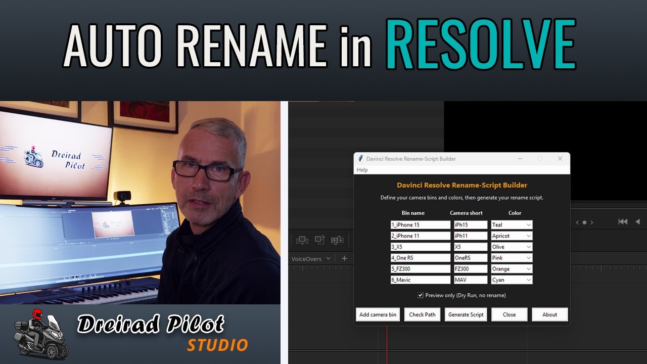 Rename Hundreds of Clips in DaVinci Resolve — Automatically! - YouTube