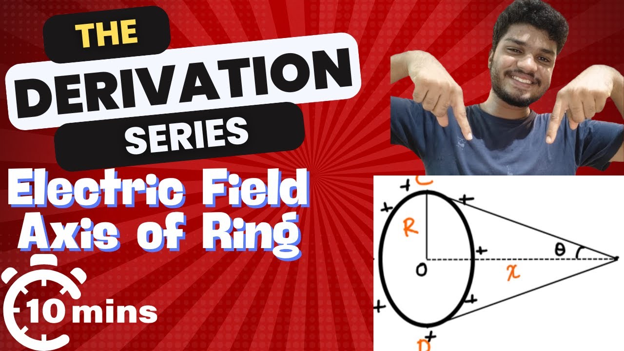 Electric Field on Axis of Ring |Lec -2| Electric Charges & Fields | JEE ...