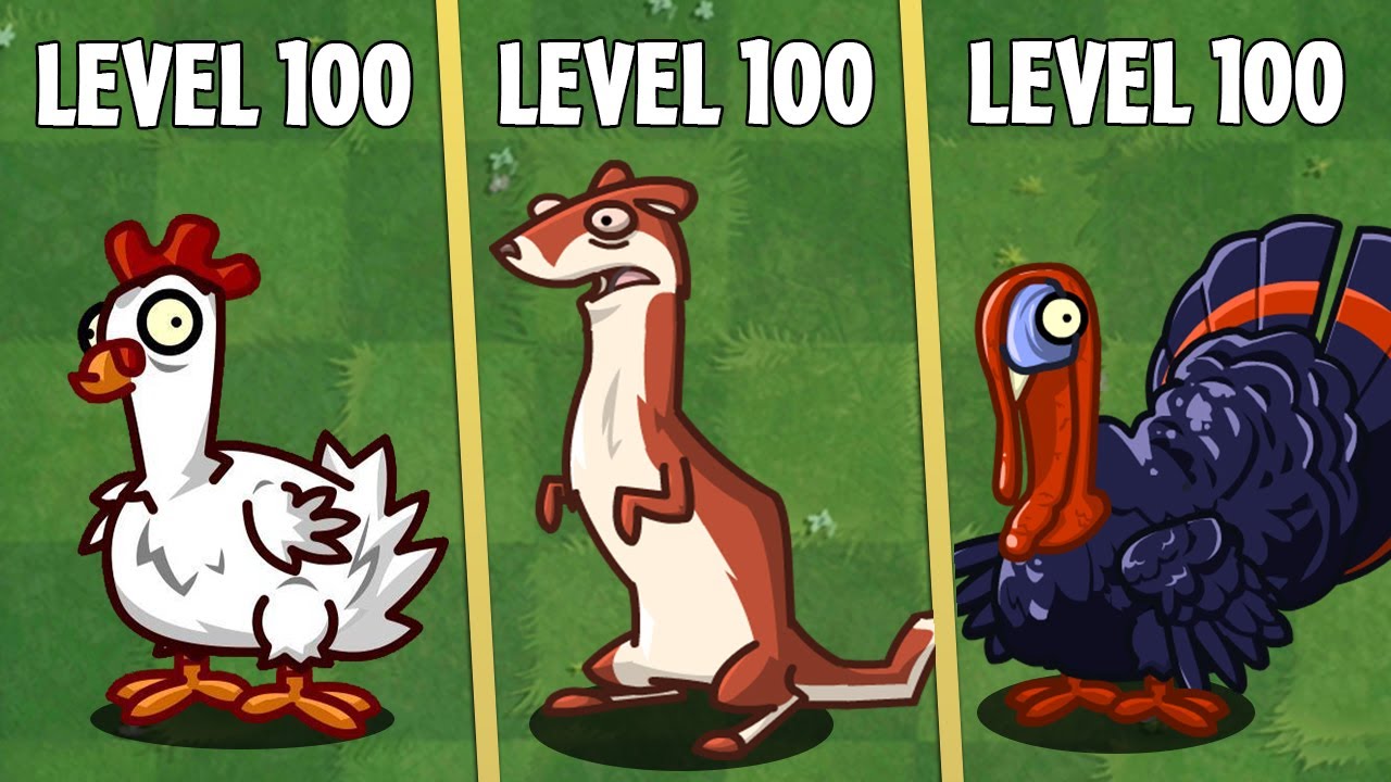 PvZ 2 Zombie Chicken Vs Zombie Turkey Vs Ice Weasel Zombie Level 100 Vs ...