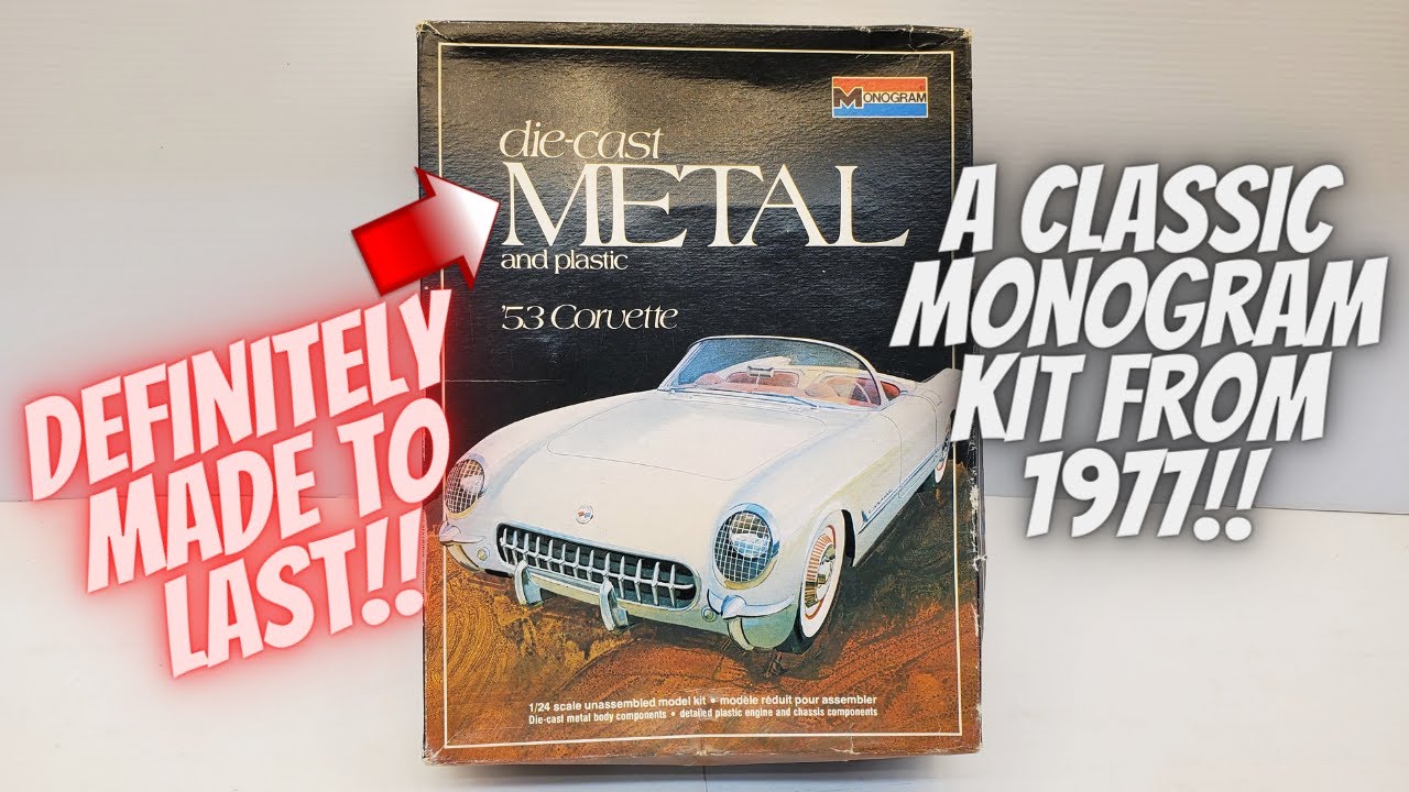 1953 Corvette Metal Model Kit By Monogram Unboxing - YouTube