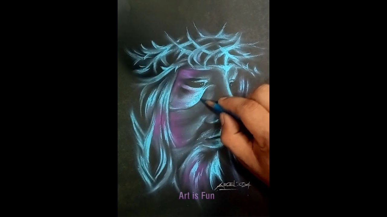How to Draw a Passion of Christ for Beginners using oil pastel # ...