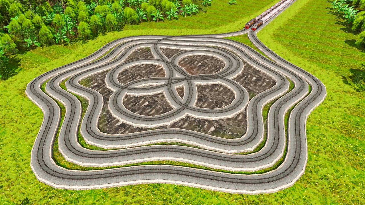 The Railroad Tracks Have Lots of Twisting and Turning Curves🚦The train ...