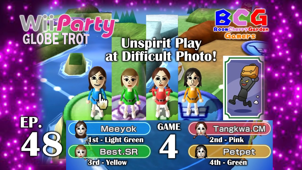 Wii Party Globe Trot League Ep 48 - MD 4 - Team Light Green-1 VS Pink-2 ...
