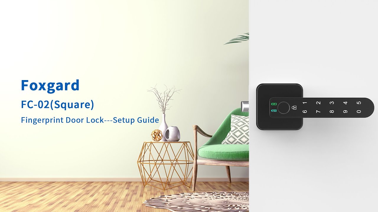 Foxgard FC02 Square Fingerprint Door Lock Setup Guide - YouTube