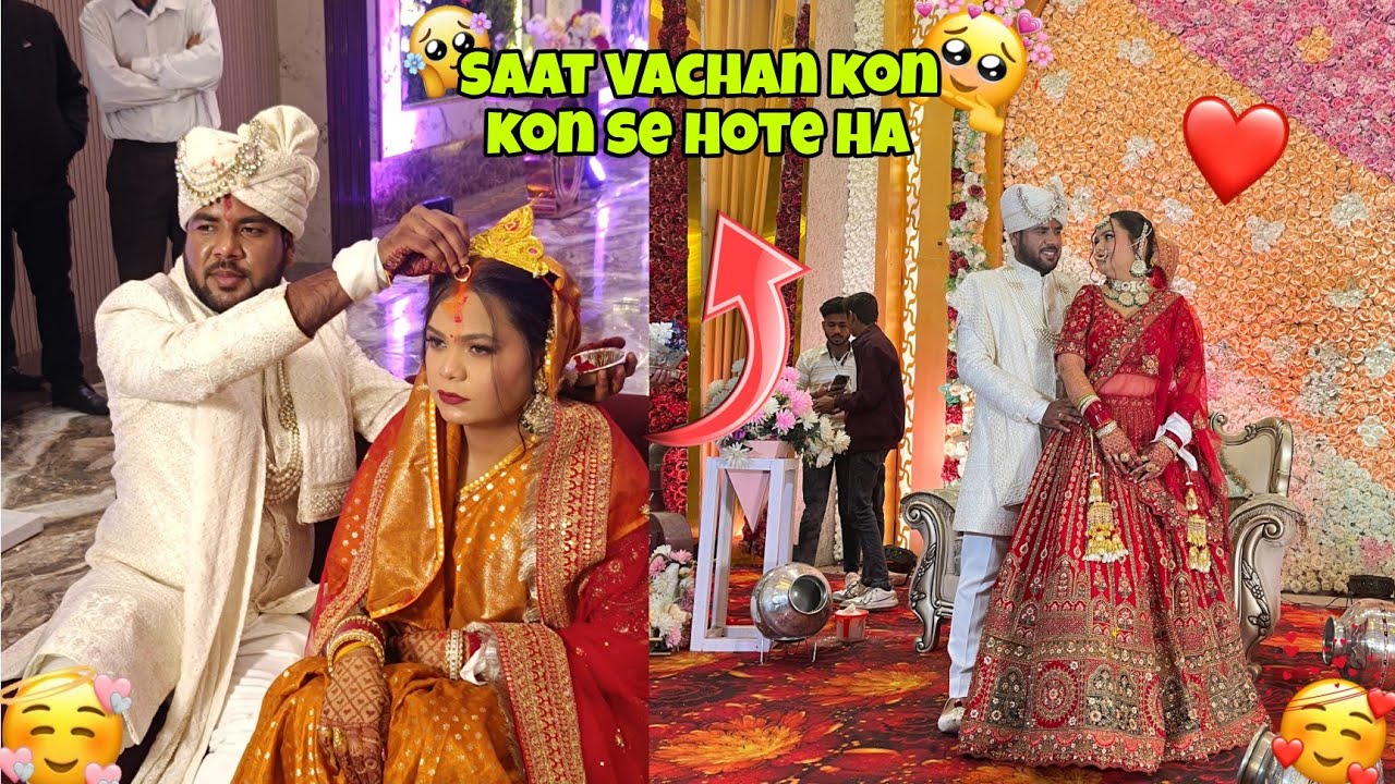 Saat Vachan kaun kaun se Hote Ha🤔 #wedding #upwedding #vachan - YouTube