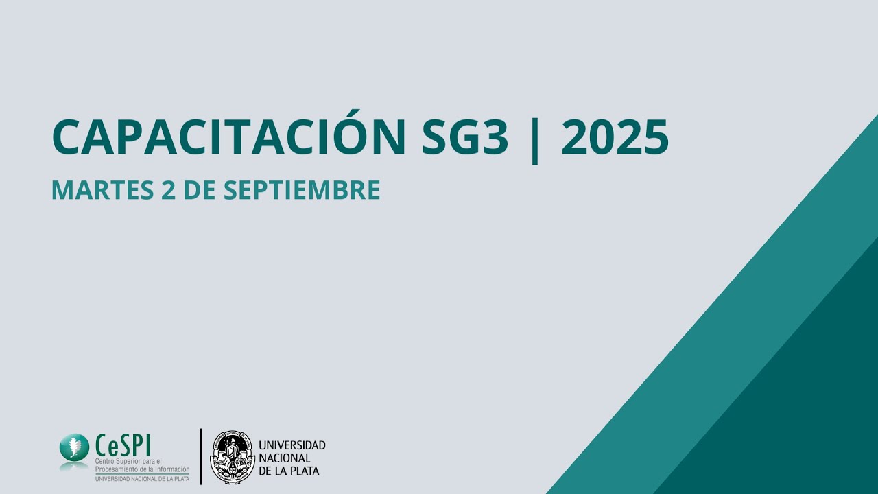 Capacitación SG3 | Clase 1 (2-9) - YouTube