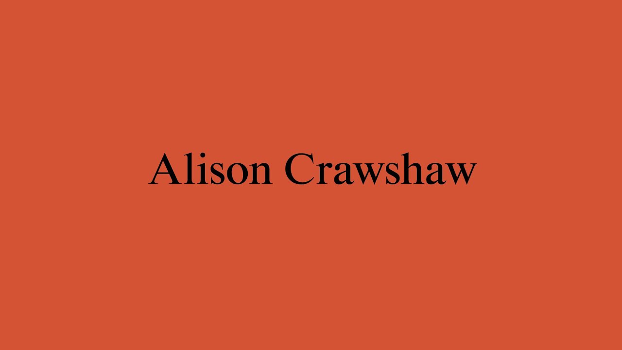 New Architects 4: Alison Crawshaw - YouTube