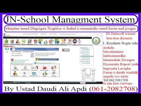 Si fudud u isticmaal School Management System (JN-datasoft) meel kasta oo aan soomaaliya ka ...