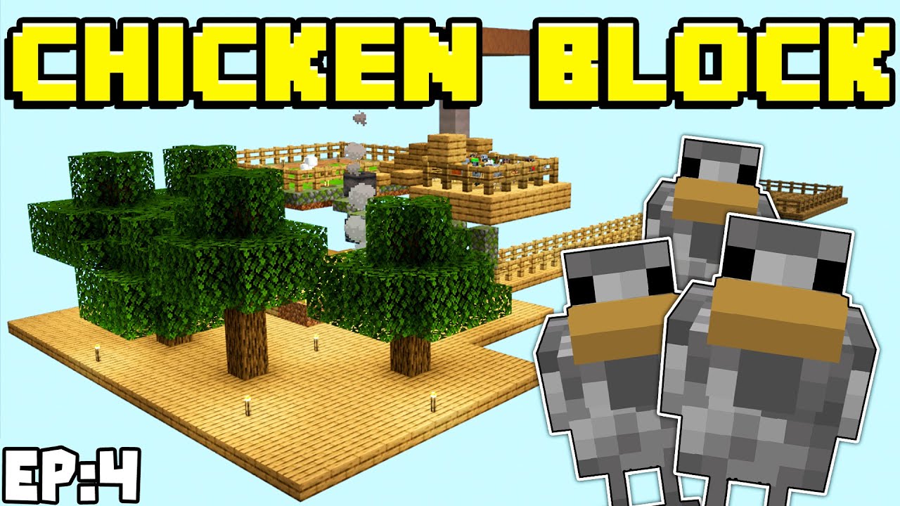 [MCPE Chicken Block] Ep:4 - Cobblestone Chickens! Minecraft Bedrock ...