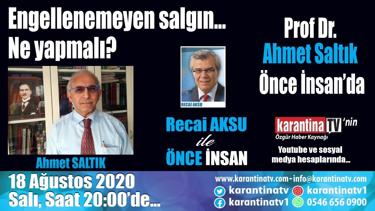 Prof. Dr. Ahmet SALTIK, Recai Aksu ile Önce İnsan'da... - YouTube