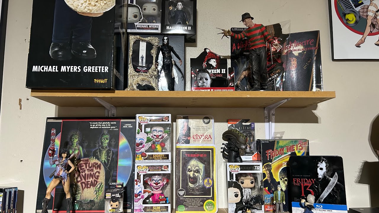 It’s officially Halloween! Let’s take a look at my horror set up! - YouTube