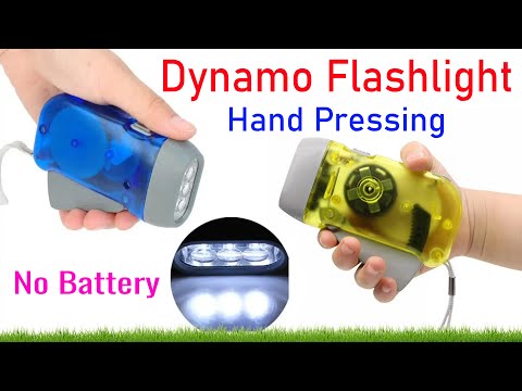 Wind-Up Hand-Press Dynamo 3-LED Torch Light | Batteryless Crank Flashlight | No Charging Needed