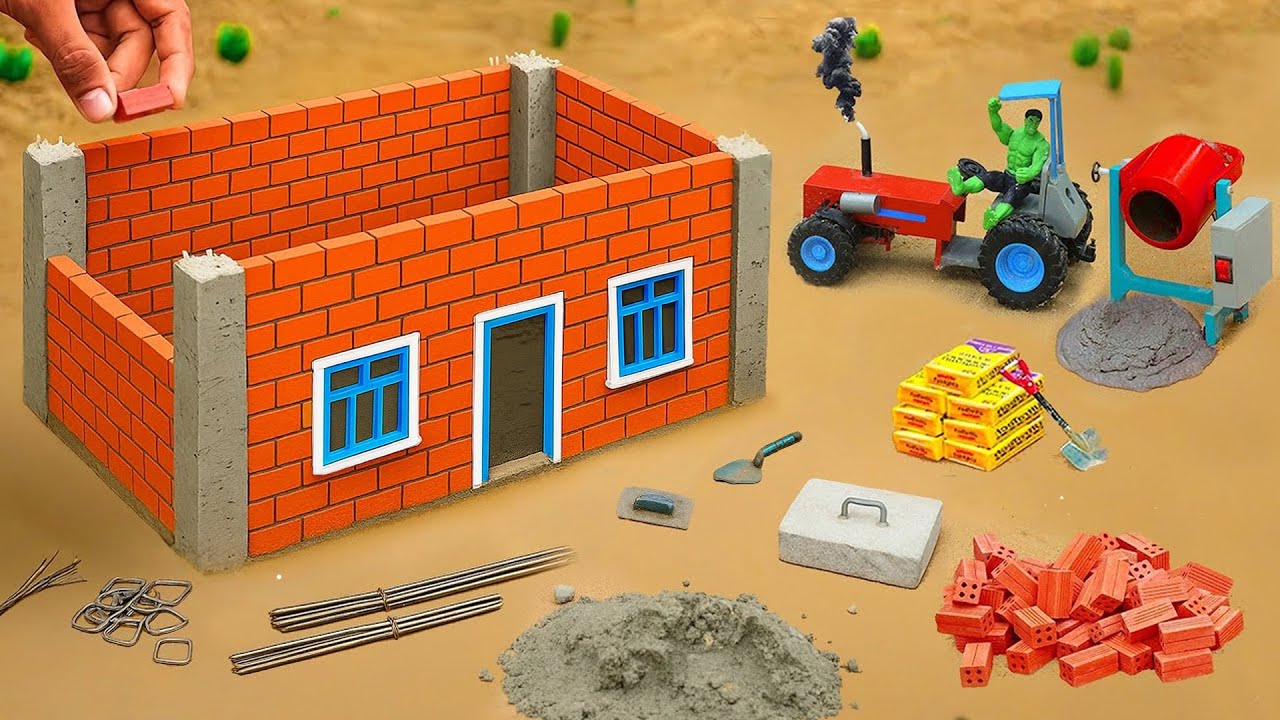 diy mini fireproof cement house construction science project | burglar ...