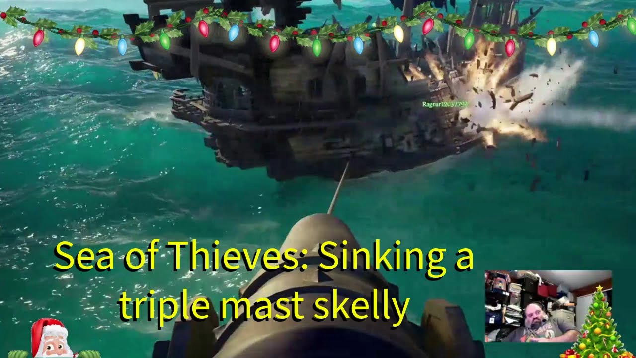 Sea of Thieves: Sinking a Triple Mast Skeleton Ship - YouTube