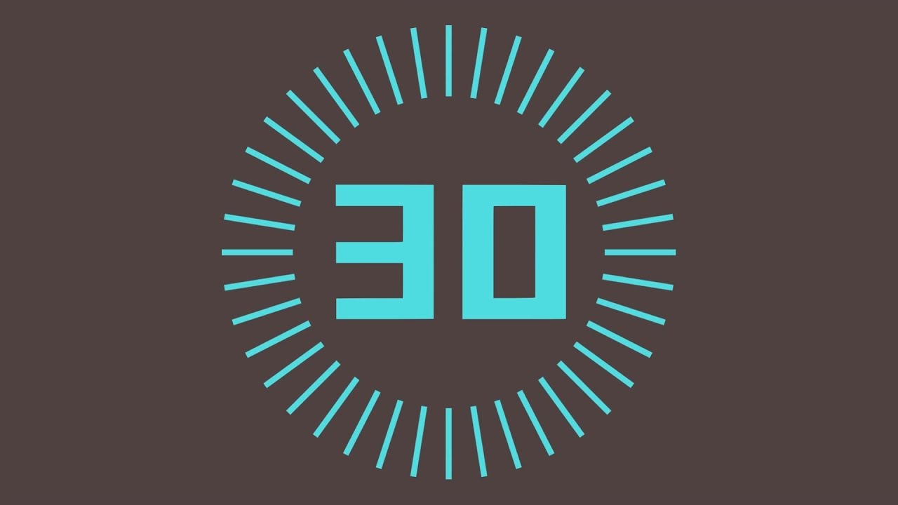 30 Second Interval | 10 Second Countdown | 10 Minute Exercise Timer | No Ad | No Music - YouTube
