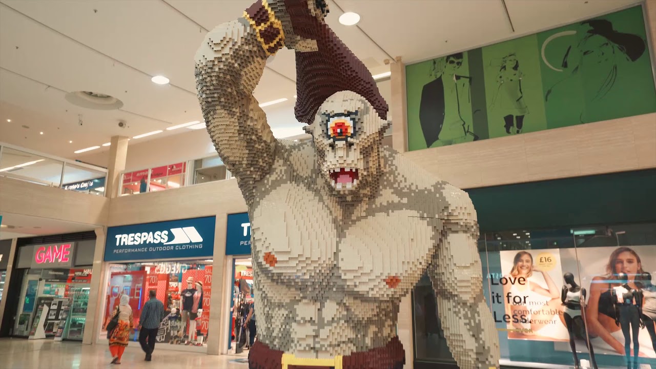 Mythical Beasts LEGO® Brick Trail at The Mall Luton - YouTube