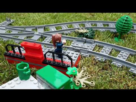 Old lego train on a new railway - YouTube