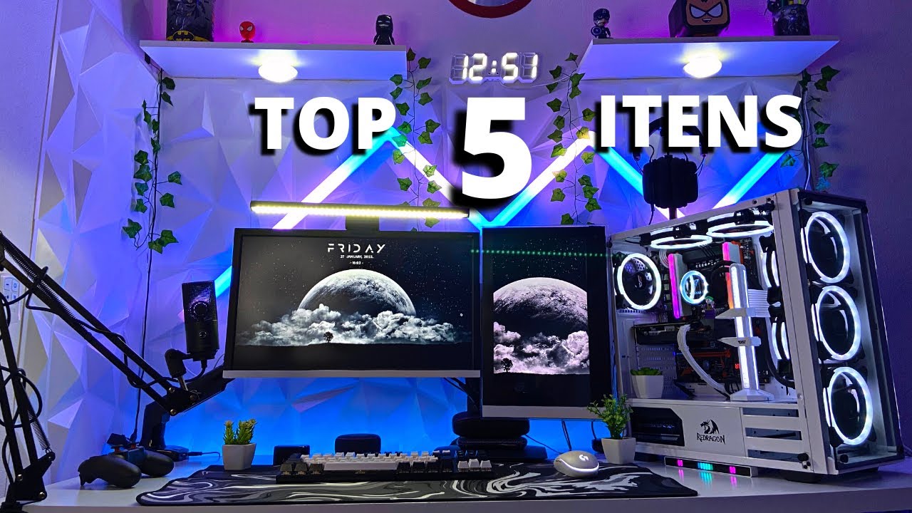 TOP 5 ITENS do meu SETUP GAMER! SETUP BRANCO - YouTube