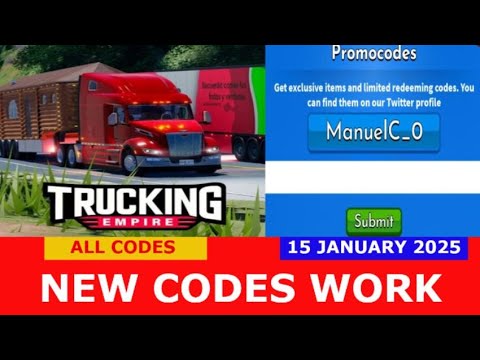 *NEW CODES* Trucking Empire ROBLOX | ALL CODES | JANUARY 15, 2025 - YouTube