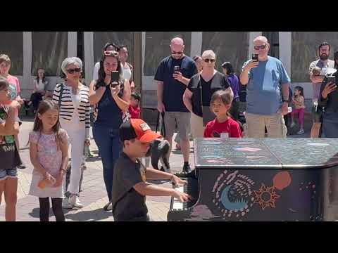 Unbelievable 9-Year-Old Plays Moonlight Sonata (3rd Movement) on a Public Piano !!!