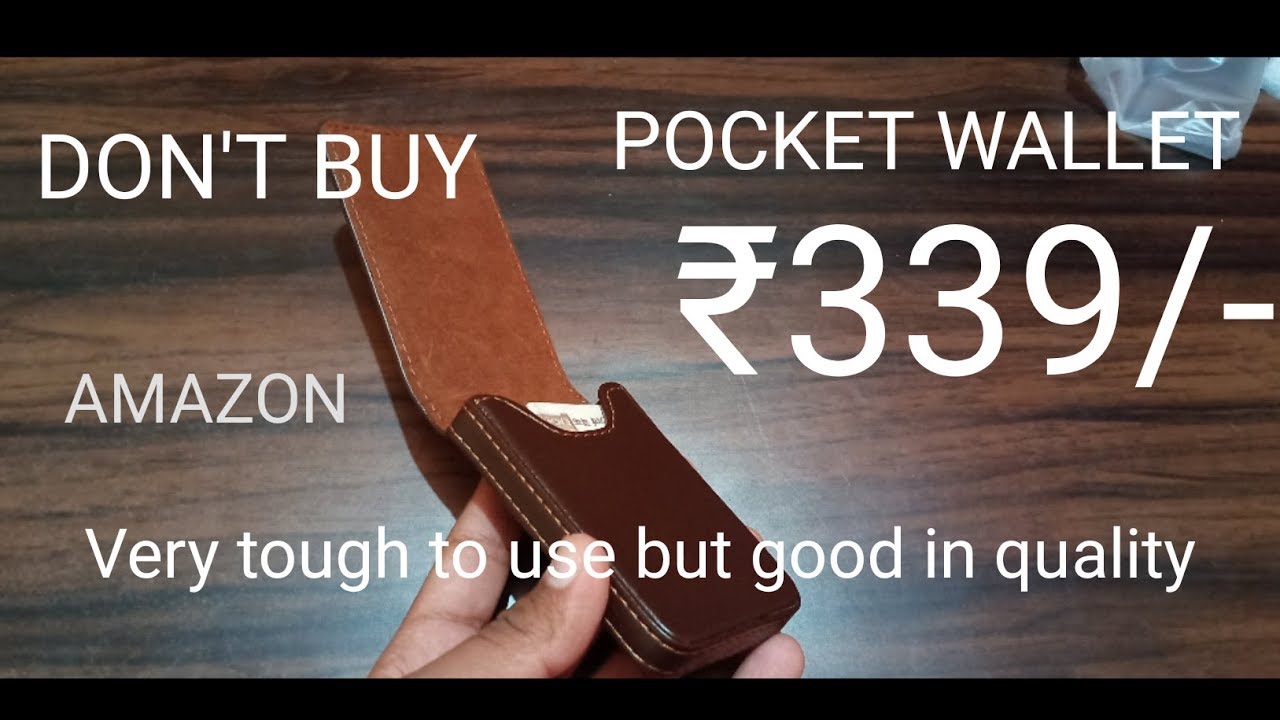 Nisun leather pocket sized wallet for atm card - YouTube