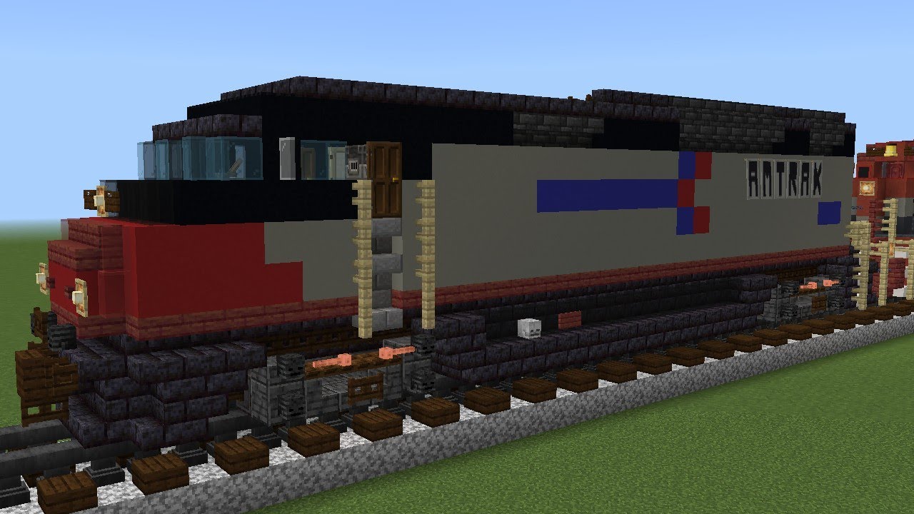 Minecrafting Tutorial - Amtrak Phase 1 F59PHI Fantasy Locomotive - YouTube