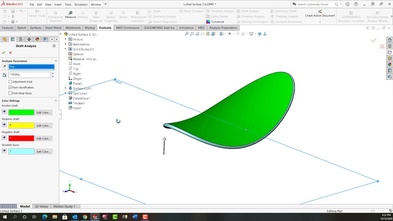 Lofted Surface Analysis - YouTube