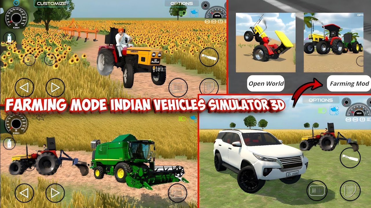 🚜 INDIAN VEHICLE SIMULATOR 3D FARMING MODE ! #youtubevideos # ...