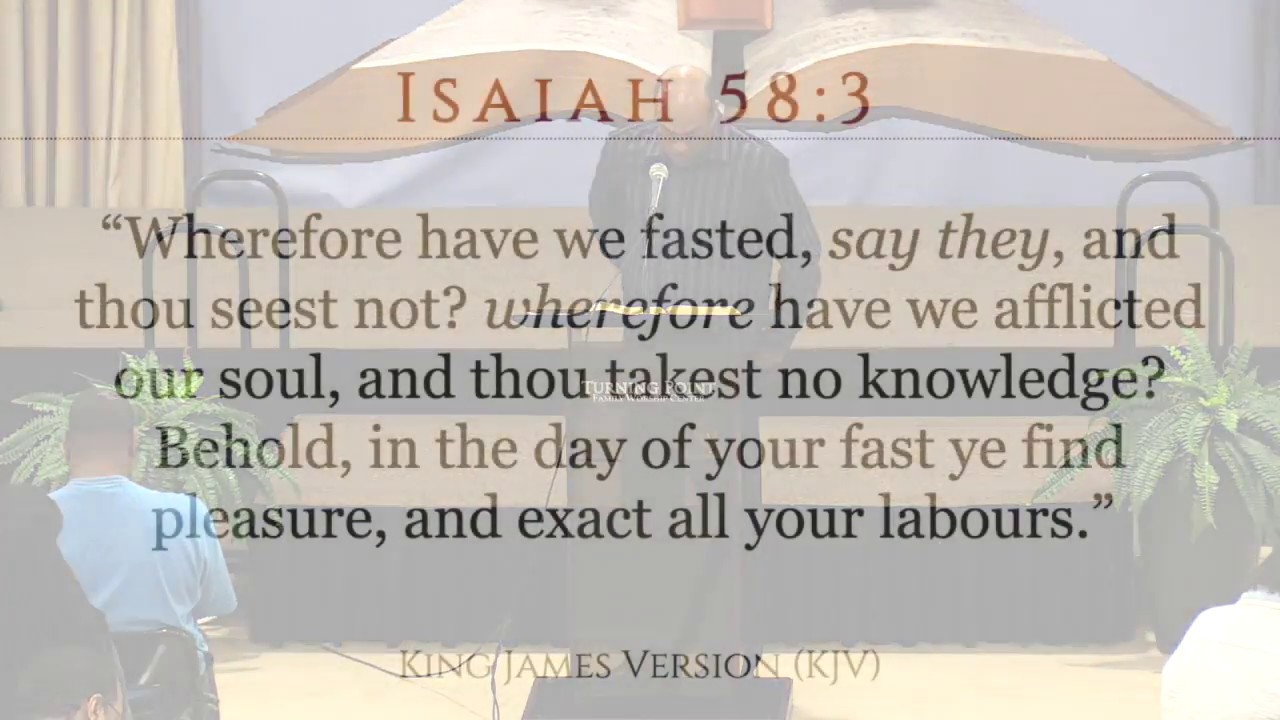 May 22, 2018: The Isaiah 58: Fast - Pastor Timothy Harris - YouTube