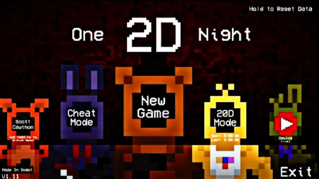 One 2D Night juego #fnaf - YouTube