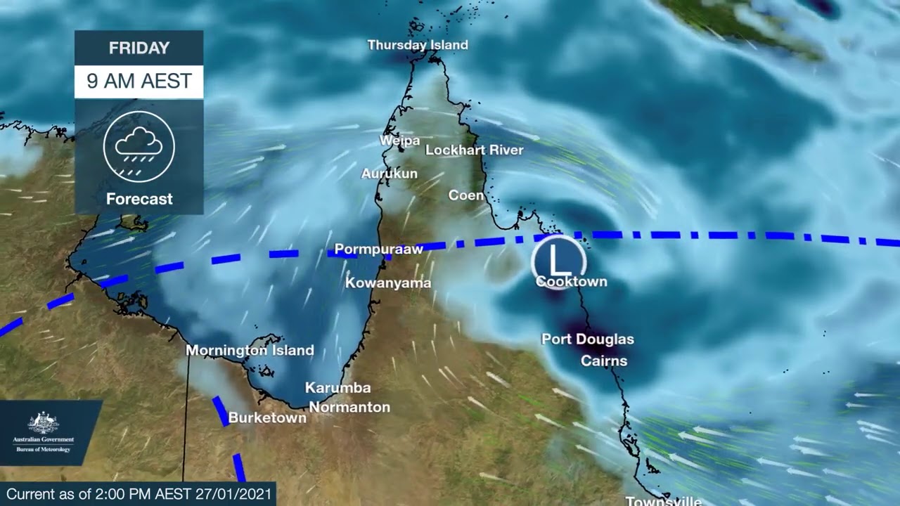 Severe Weather Update: tropical low brings heavy rain to Cape York, Qld ...