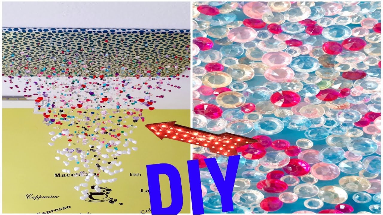 ИДЕЯ DIY ДЕКОРА ДЛЯ ДОМА СВОИМИ РУКАМИ \ ДЕКОР ИЗ БЛЕСТЯЩИХ КАМНЕЙ\# ...