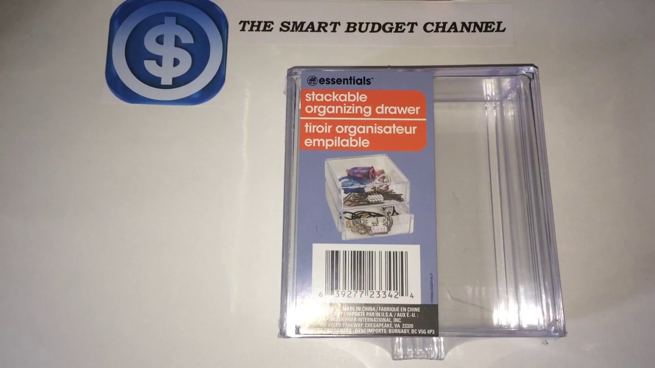 Essentials Stackable Organizing Drawer Review (Dollar Tree Item) - YouTube