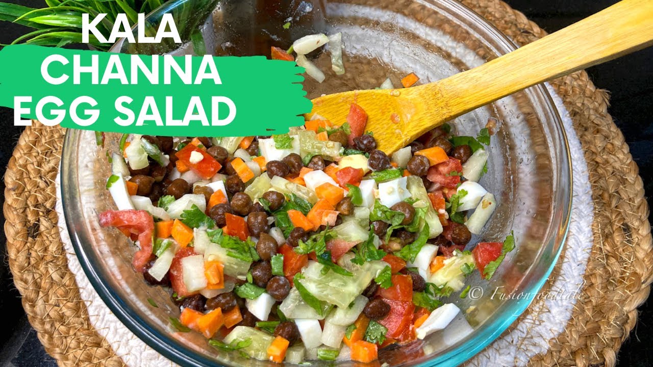 KALA CHANNA EGG SALAD 🥗 | channa egg salad | High protein salad - YouTube