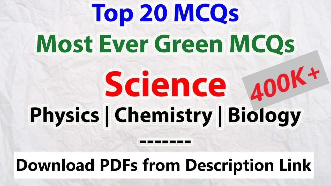 [Download PDF] Top 20 MCQs (Science) | Most Asked Questions | Physics ...