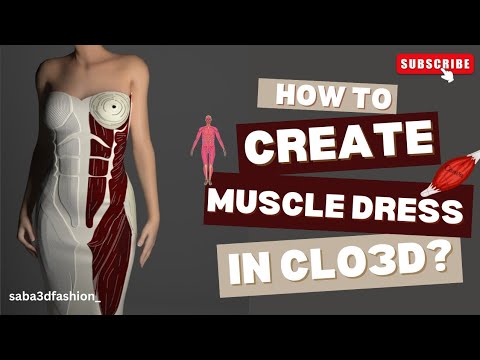 how to creat muscle embroidery dress in @CLO3D? - YouTube
