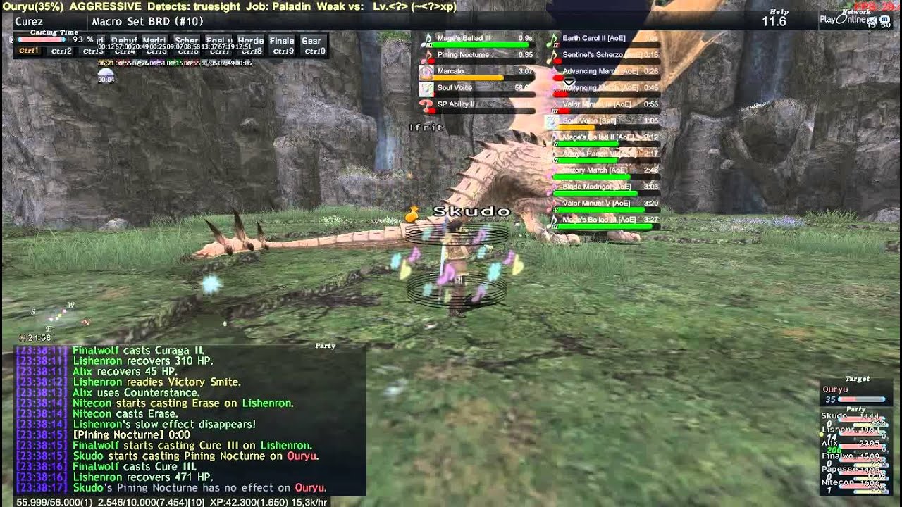 FFXI: The Savage II (Ouryu, Very Difficult) - BRD - YouTube