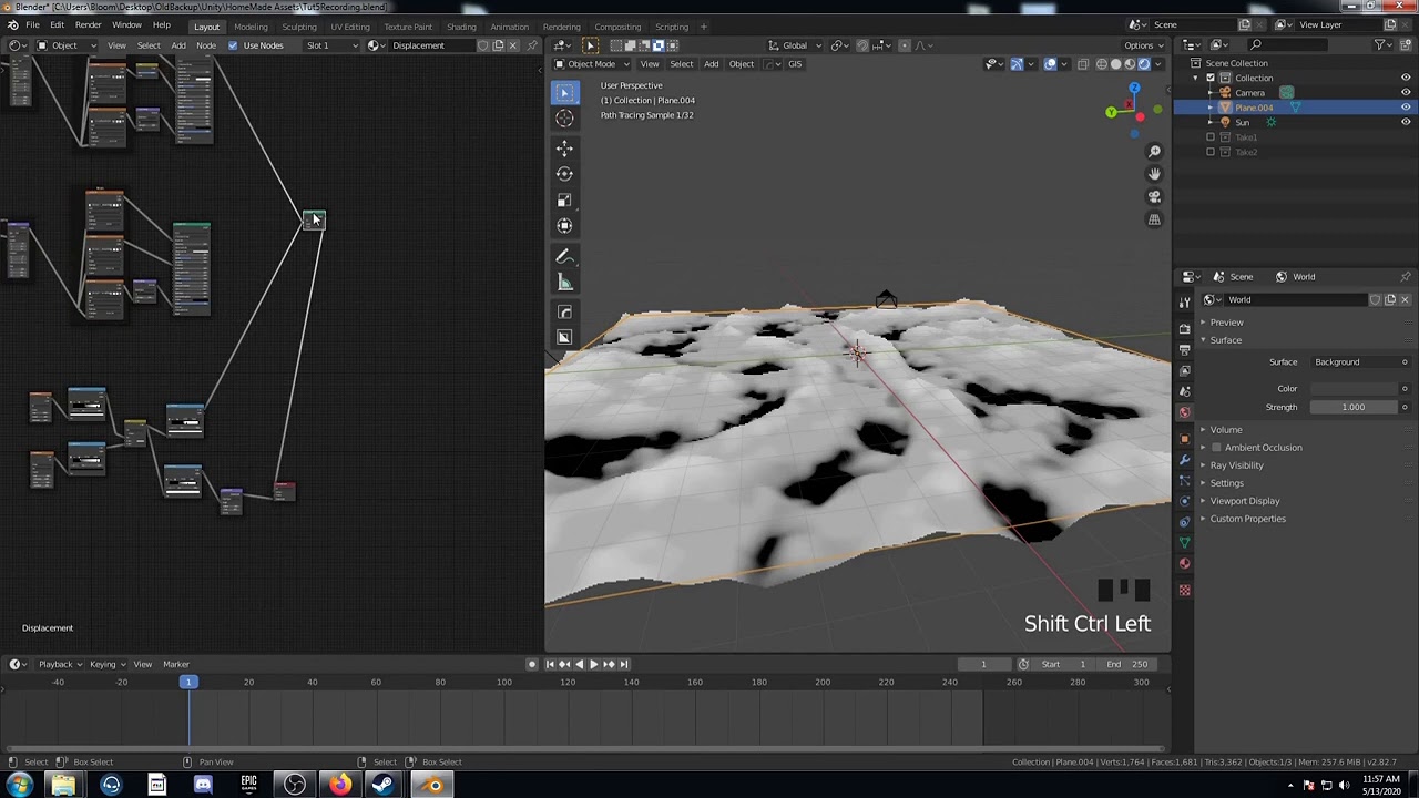 Procedural Nodes Part 5 Creating A Procedural Landscape In Blender Youtube