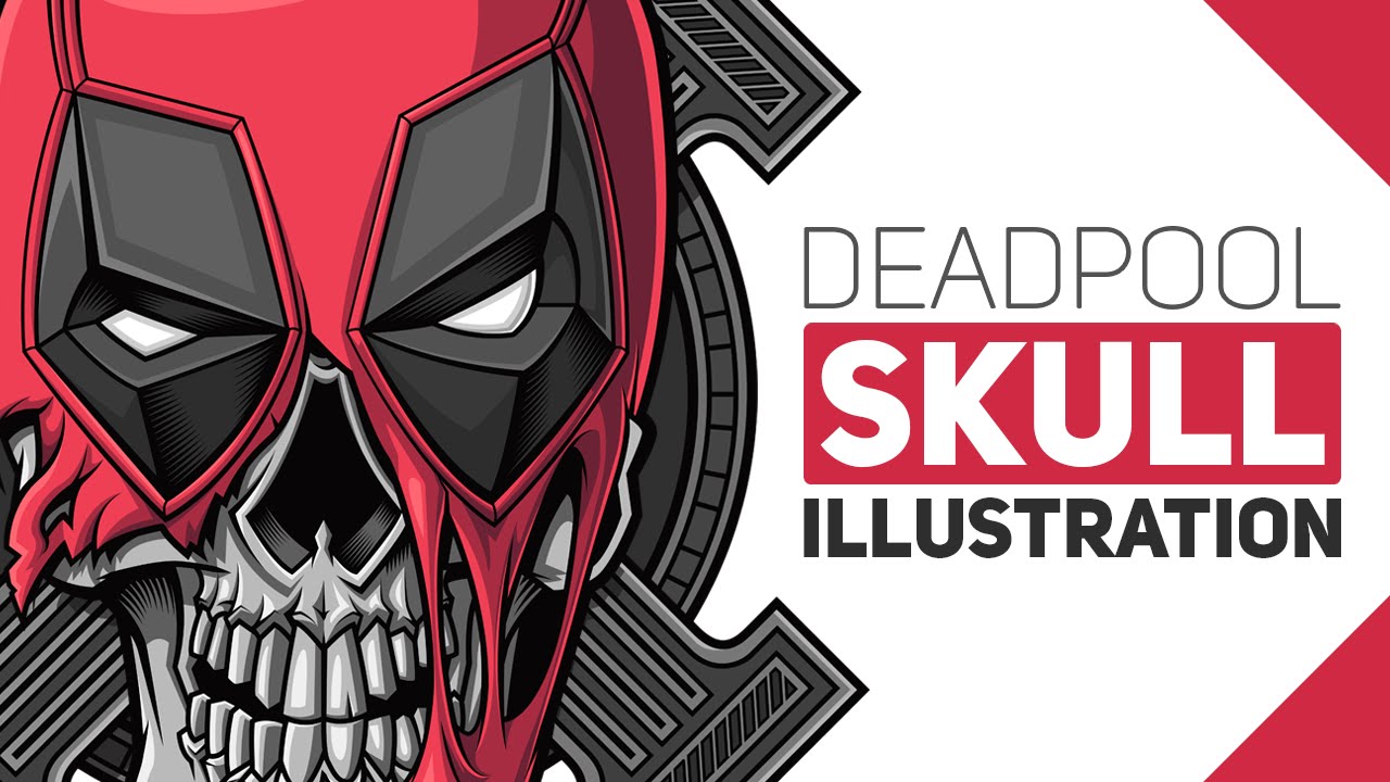 Deadpool Skull - Illustration (SpeedArt) - YouTube