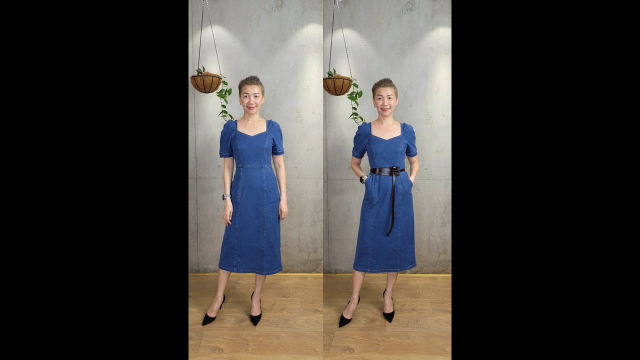 Denim Dress ( Code: LDM80 ) - YouTube