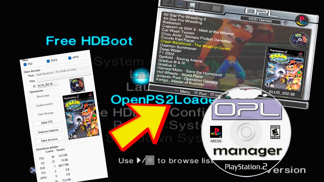 Como poner PORTADAS de juegos a OPL en HDD interno PS2 FAT- (Guía para ...