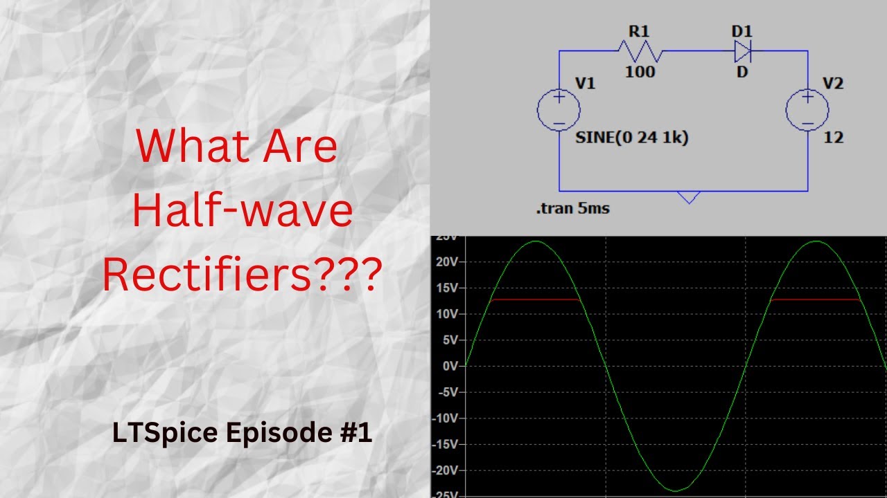 Half Wave Rectifier Ltspice Tutorial Ultimate Ltspice Tutorials