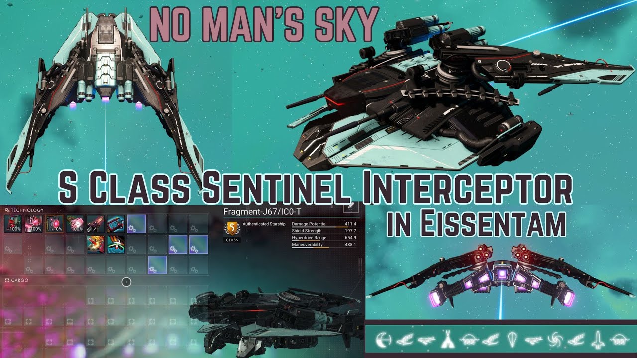 No Man's Sky: S Class Sentinel Interceptor Ship in the Eissentam Galaxy ...